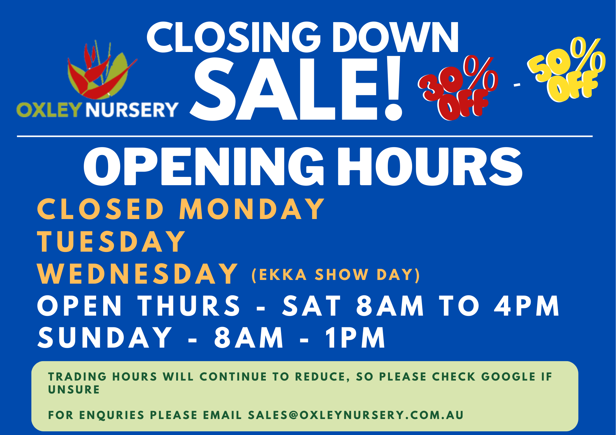 Oxley Nursery - Your Brisbane Plant Nursery for Tropical Plants & Palms